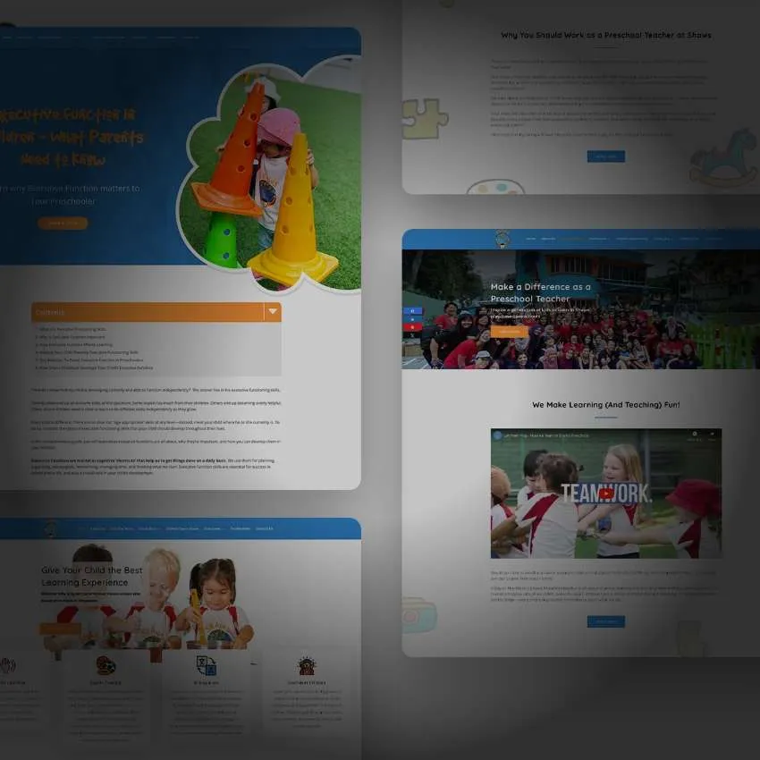 Web Design ad Development Project | Shaws Preschool
