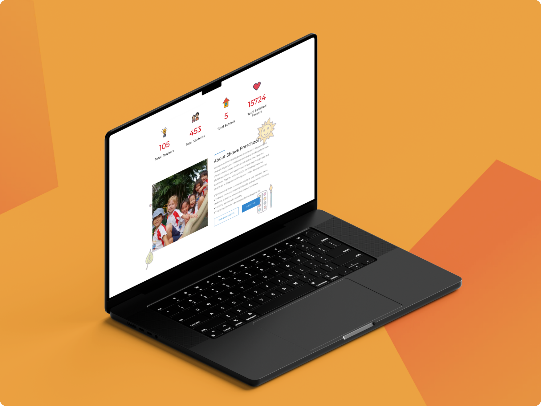 Web Design ad Development Project | Shaws Preschool